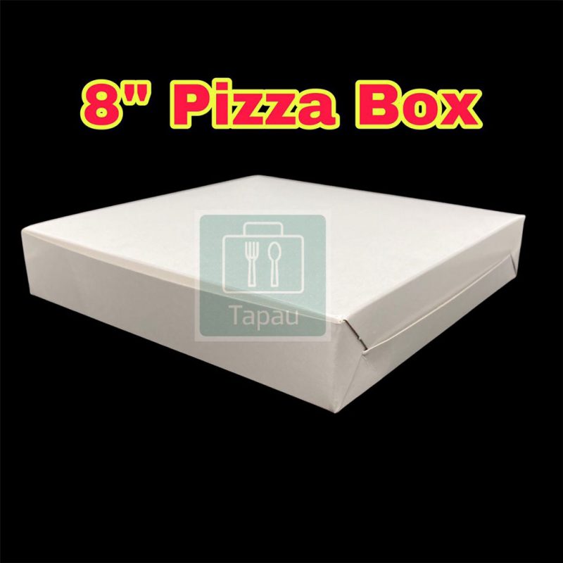 TAPAU – (100pcs±) PIZZA BOX 8″ x 8″ X 1.5″ Food Box / Cake Box ...