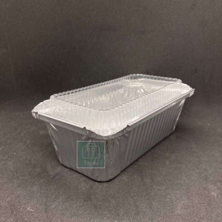 TAPAU – [ 4571-P ] 5 PCS ALUMINIUM FOIL TRAY WITH LID 4571-P ( RECTANGULAR ) – Tapau Packaging